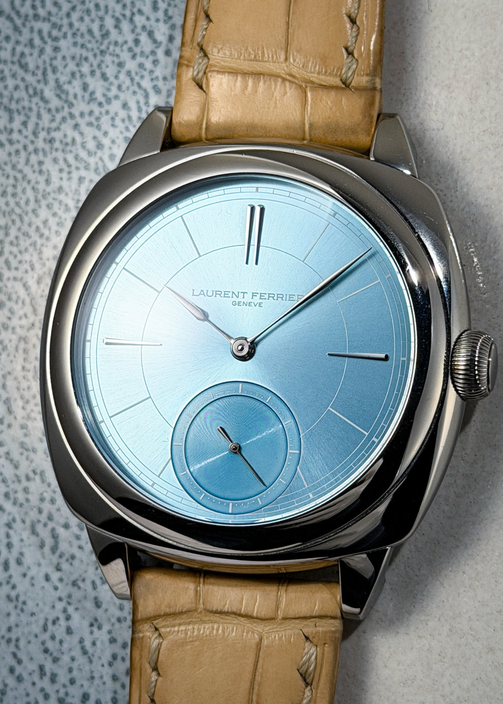 Laurent Ferrier Galet Square Micro-Rotor w/ Ice Blue Dial & Additional ...